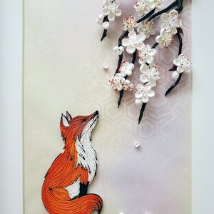 Quilling Fox Art, Paper Fox, Wild Life Small Picture - Etsy