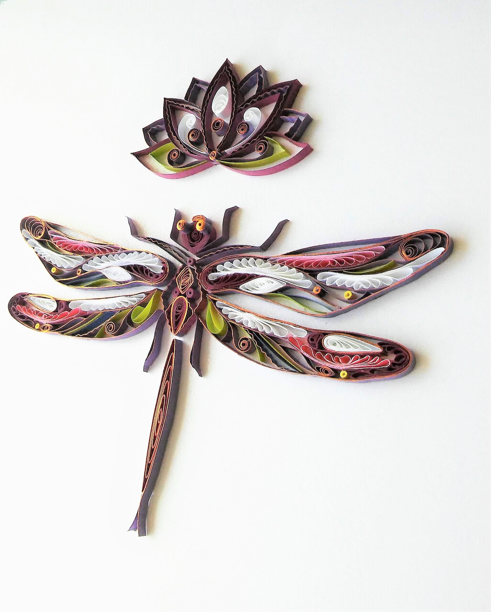Dragonfly Quilling Art Wall Hanging Dragonfly Decor Wall - Etsy UK