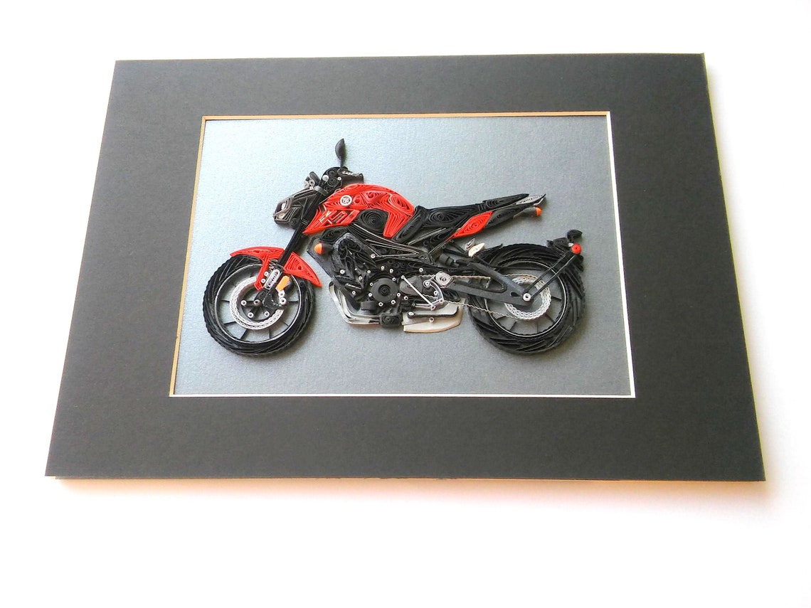 Motorbike Paper Gift Framed Motorbike Paper Quilling Art - Etsy