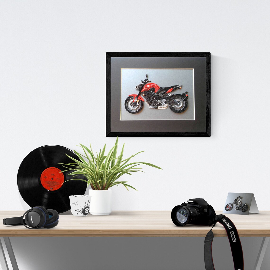 Motorbike Paper Gift Framed Motorbike Paper Quilling Art - Etsy