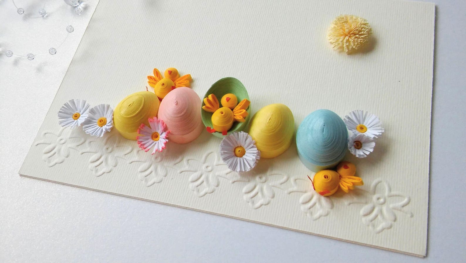 3D Easter Card Easter Eggs and Chicken Easter Greetings - Etsy
