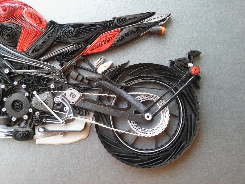 Motorbike Paper Gift Framed Motorbike Paper Quilling Art - Etsy