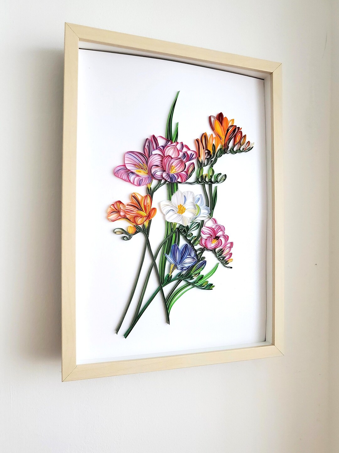 Freesias Quilling Bouquet, Paper Flowers Quilling Art - Etsy