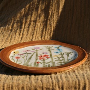 Wildflower Wheel Thrown Plate - Etsy