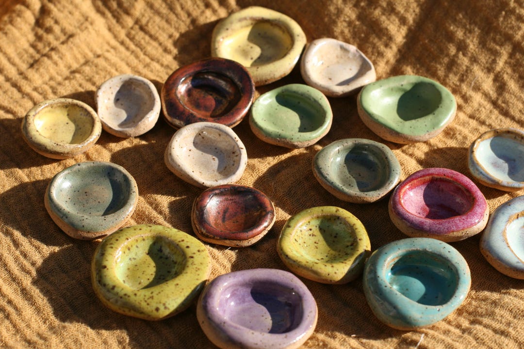 Soothing Stone Ceramic Fidget Stone Handbuilt Glazed Stoneware Gift ...