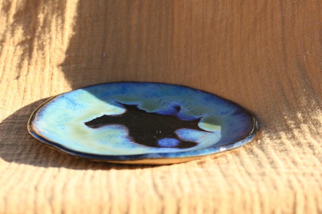 Deep Ocean 6D Handbuilt Ceramic Plate Handmade Pottery Small Plate - Etsy