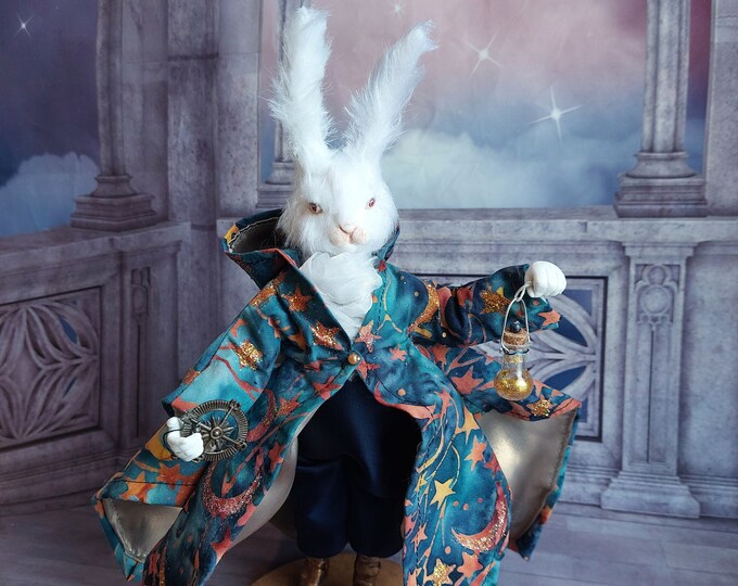 White Rabbit Star Catcher Art Doll - Etsy