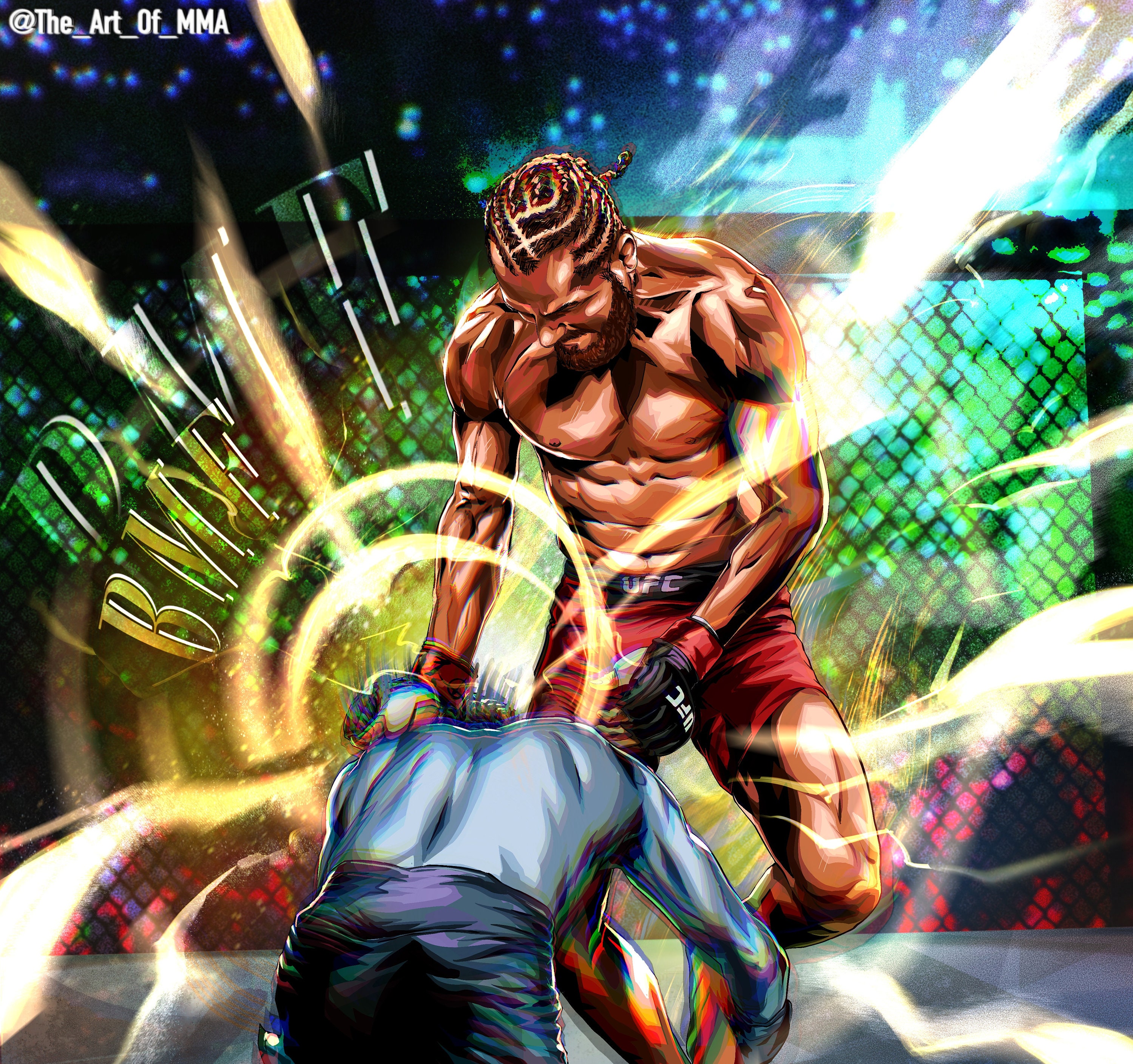 Art Print, UFC BMF, Jorge Masvidal, Digital Portrait Print, Wall Art ...