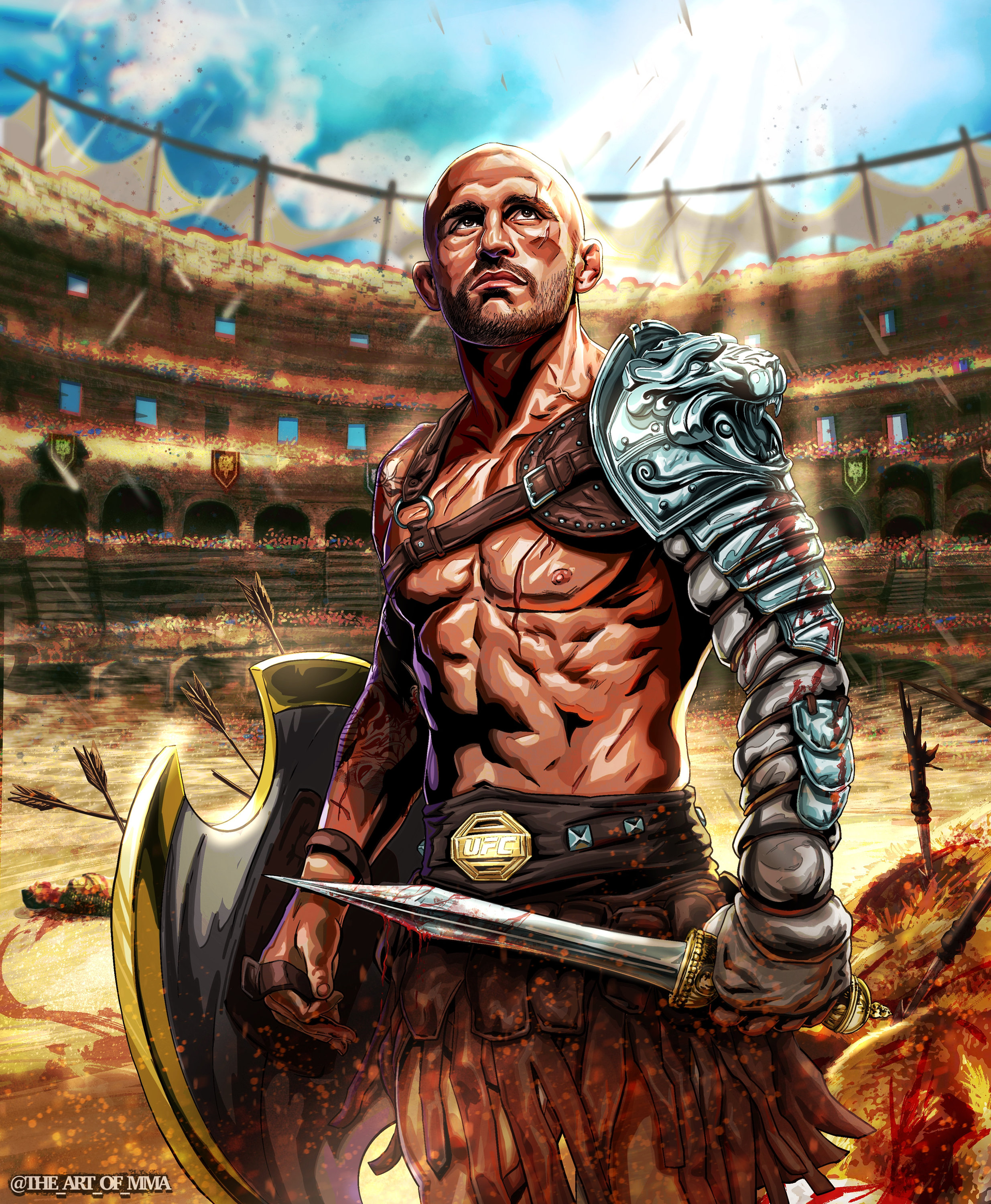 Art Print, UFC, Alexander the Great Volkanovski, Digital Portrait Print ...