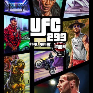 UFC 293 POSTER GTA Style / Sean Strickland / Israel Adesanya / the Art ...