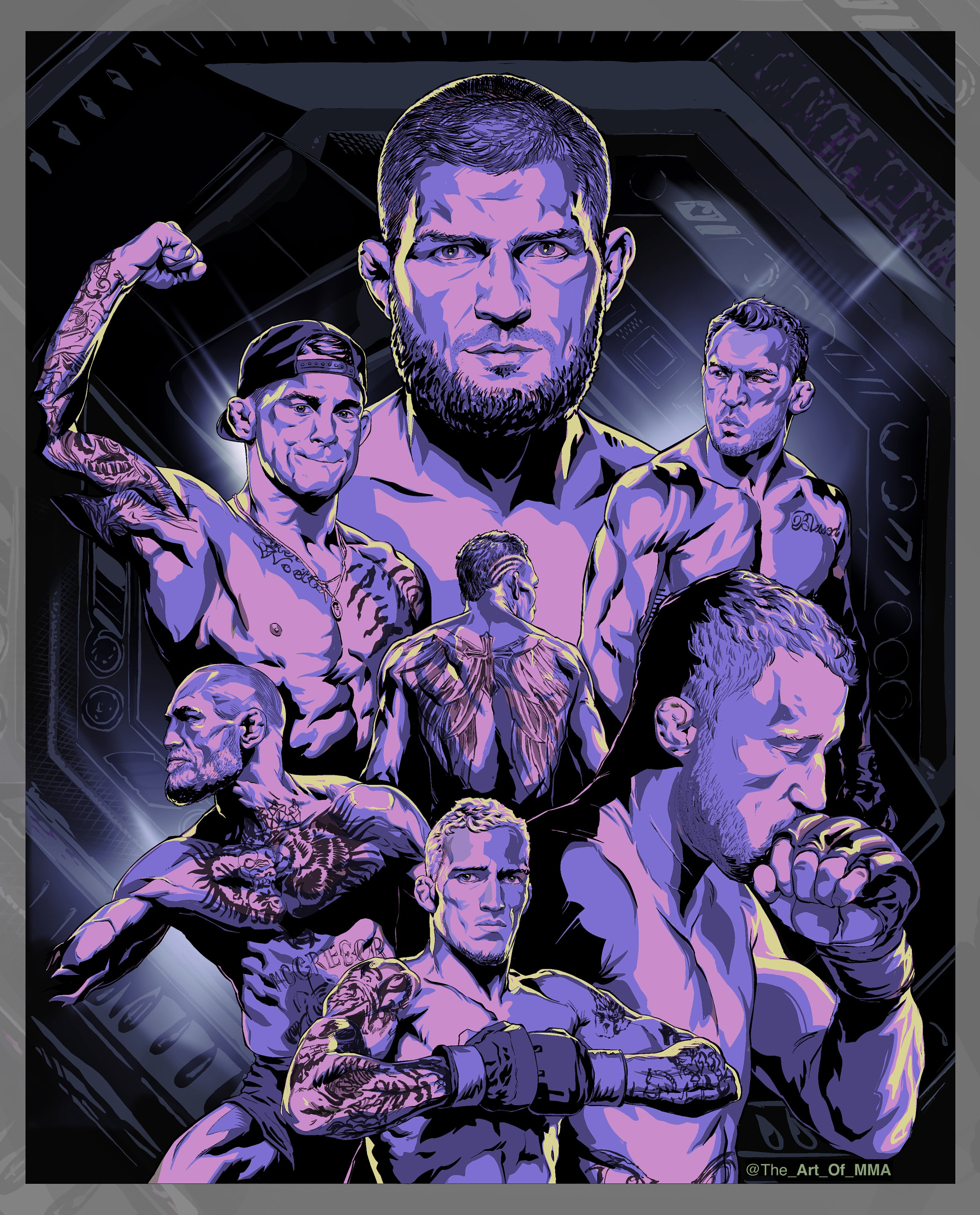 The Lightweight Division - UFC Poster -UFC Art - the Art of Mma ...