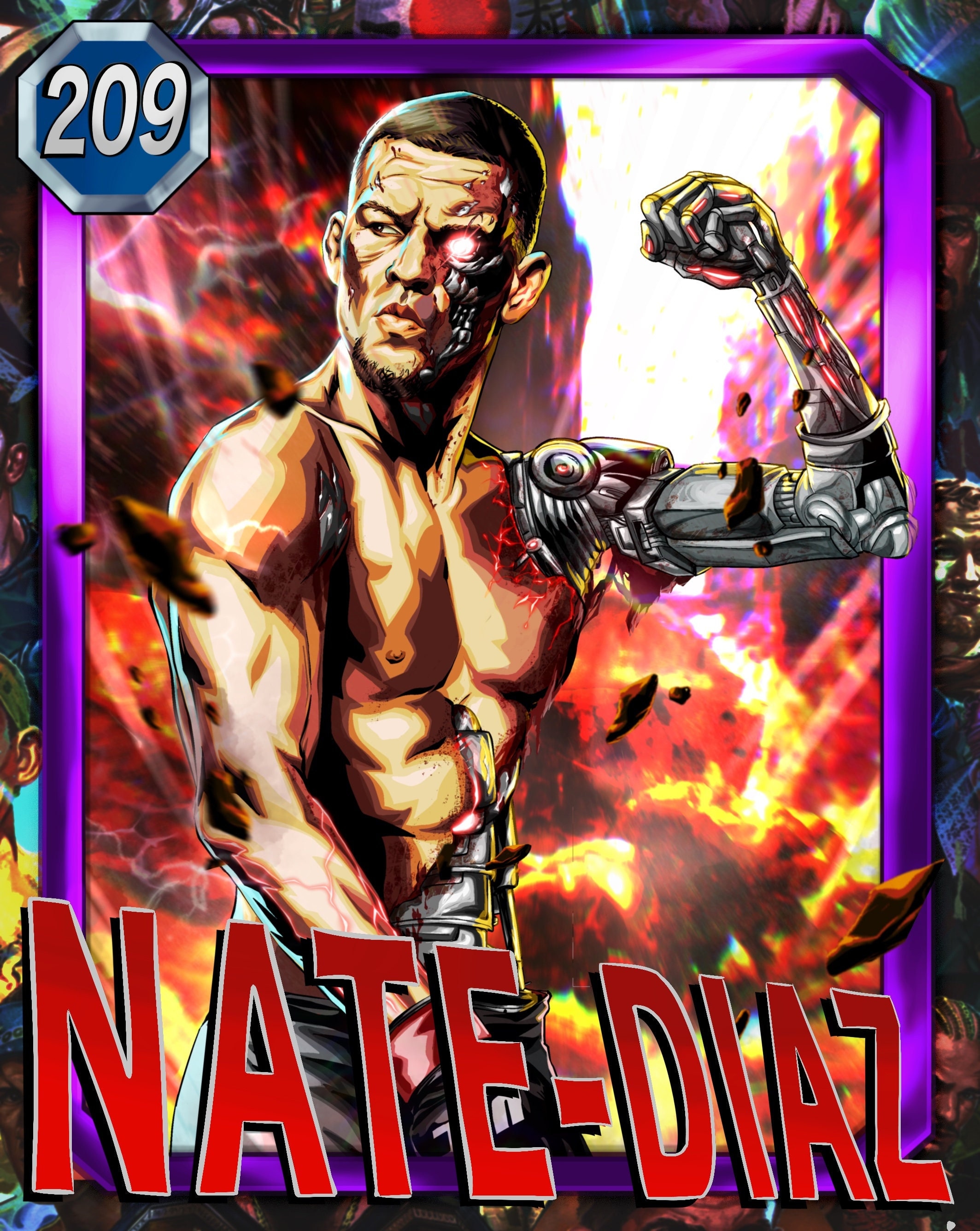 Nate Diaz Mma UFC , Hi-res, Downloadable, Png, Jpeg, Tiff, Handmade ...