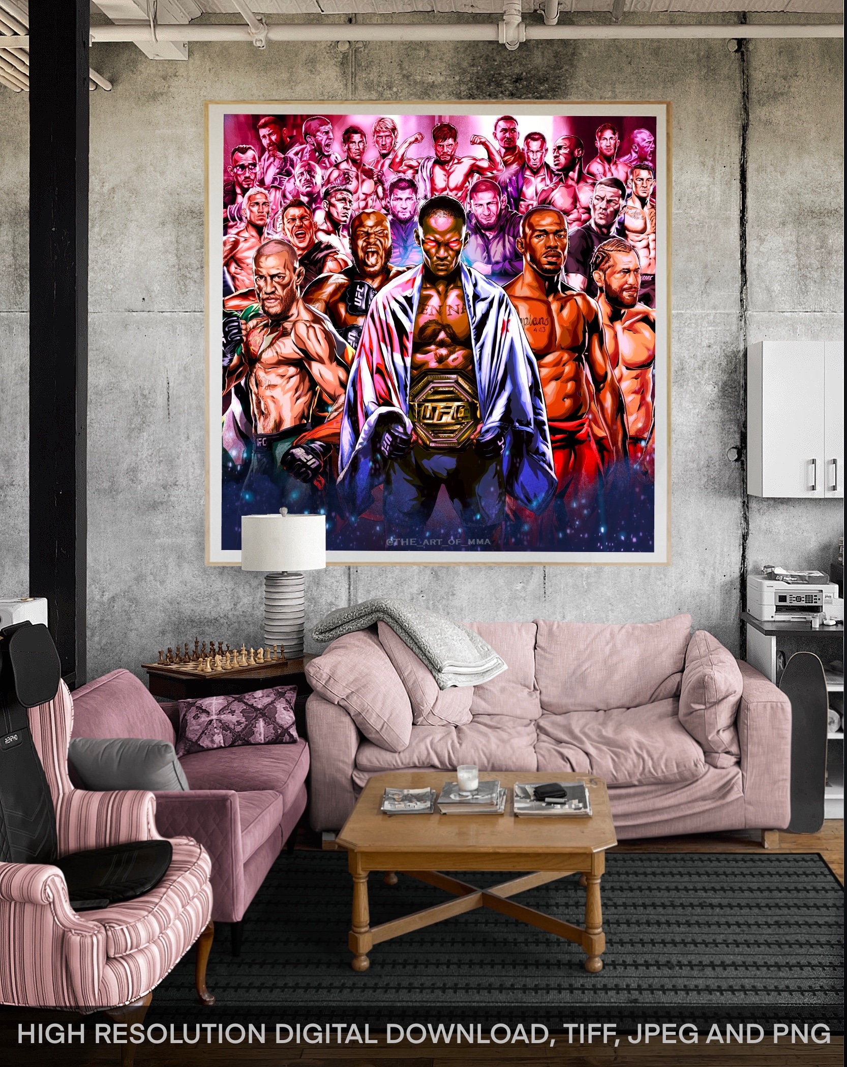 UFC STARS / Downloadable / Tiff / Png / Hand Drawn Digitally on iPad ...