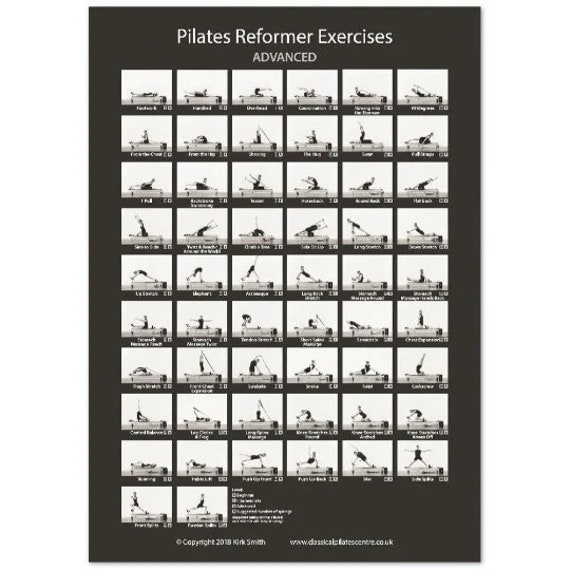 Pilates Reformer Exercises Chart