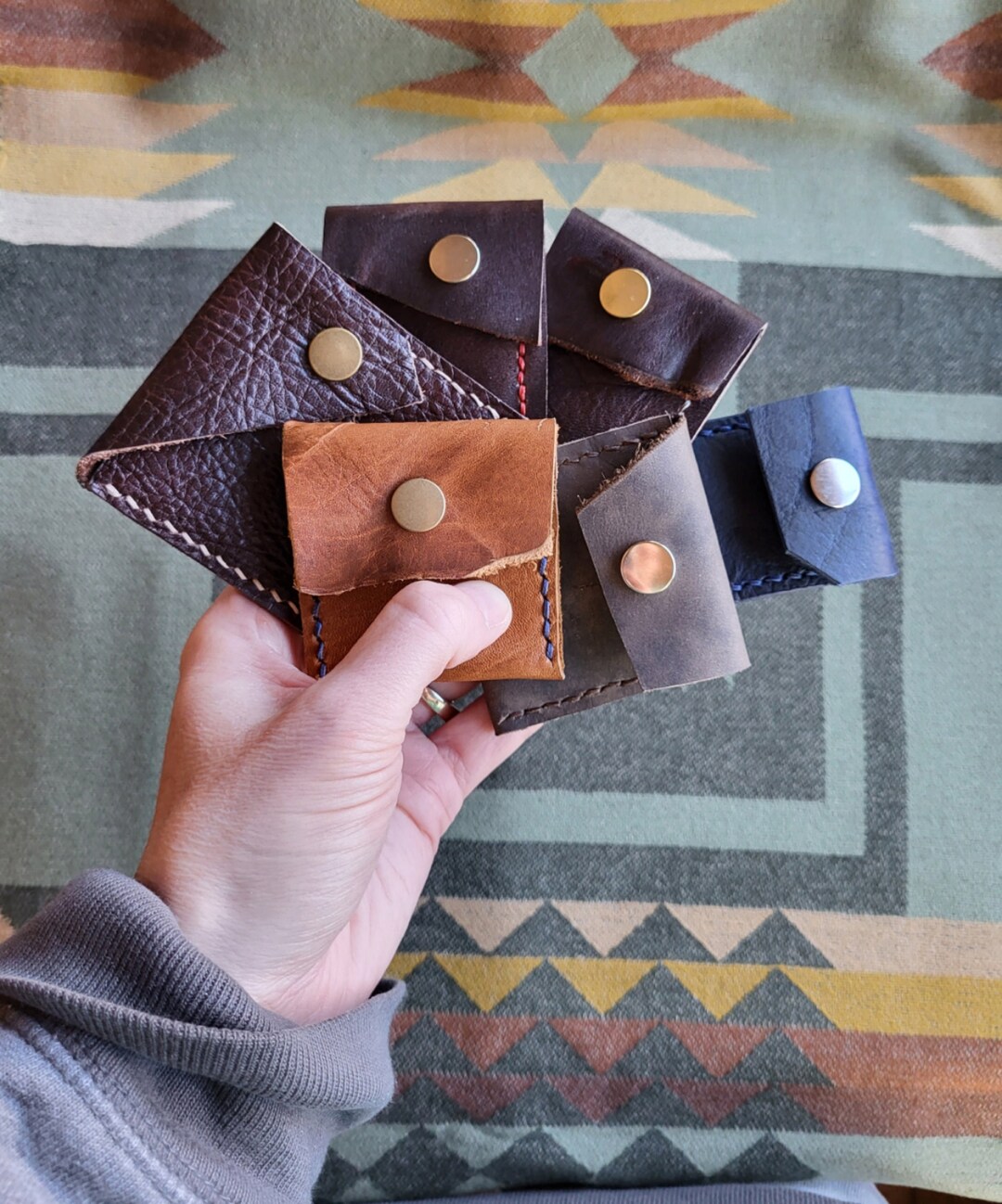 Leather Bitty Pouches, Small Leather Bag, Small Leather Pouch, Leather ...