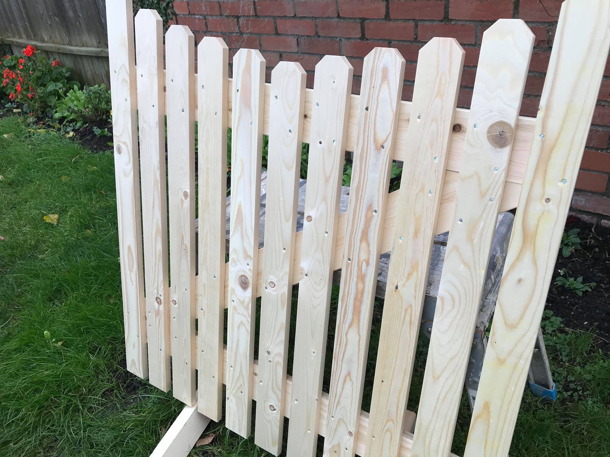 Garden Picket Gates Wooden Bespoke Gate -garden Timber Door H-91,5cm X ...