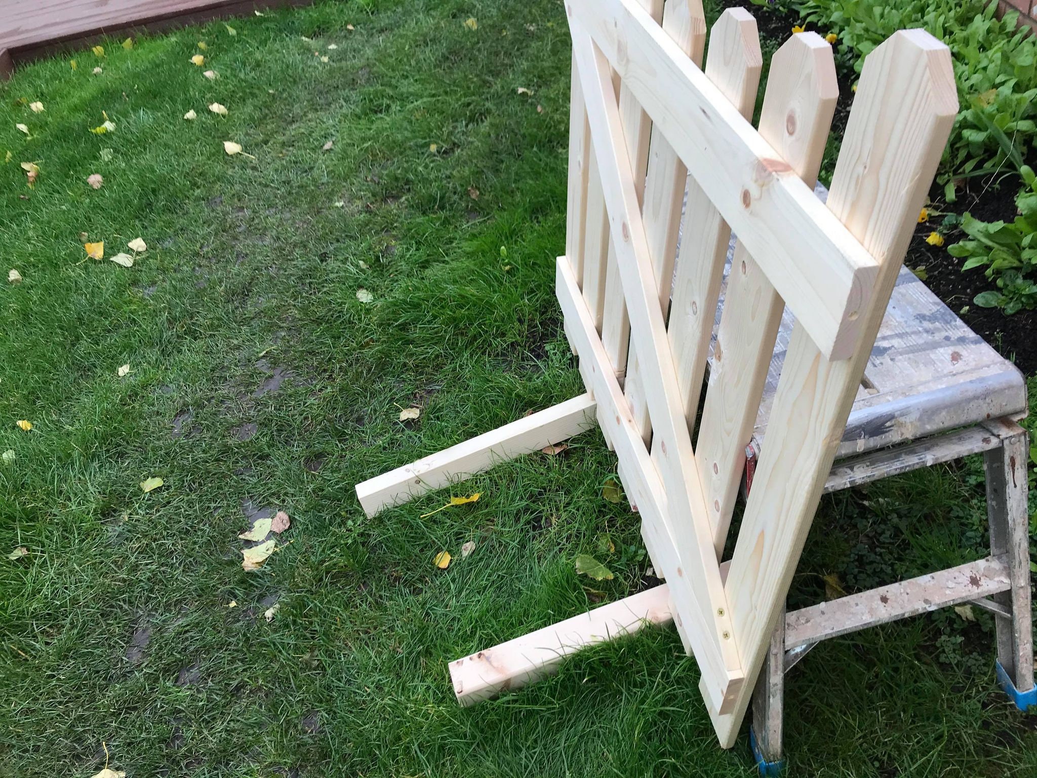 Garden Picket Gates Wooden Bespoke Gate -garden Timber Door H-91,5cm X ...