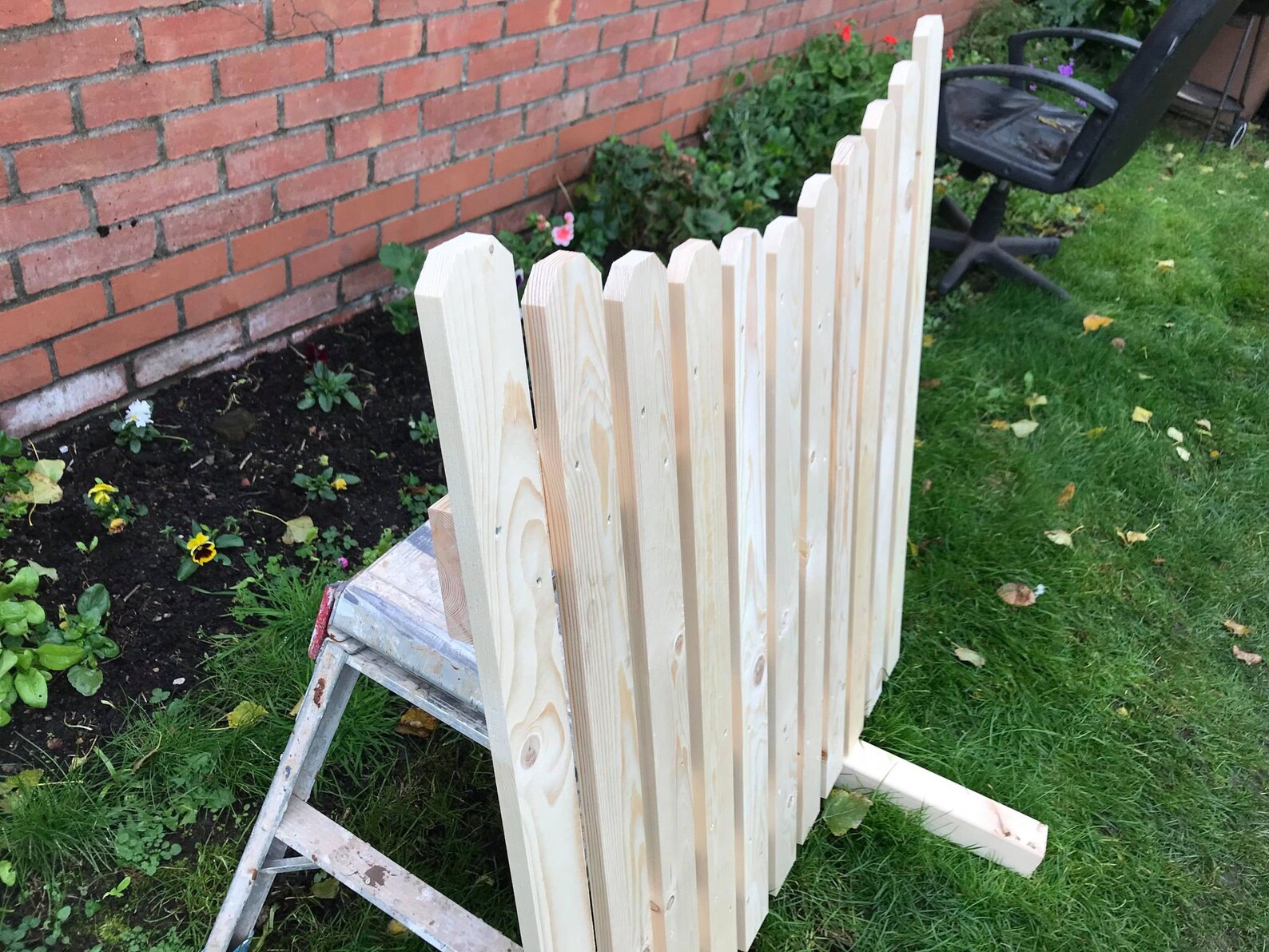 Garden Picket Gates Wooden Bespoke Gate -garden Timber Door H-91,5cm X ...