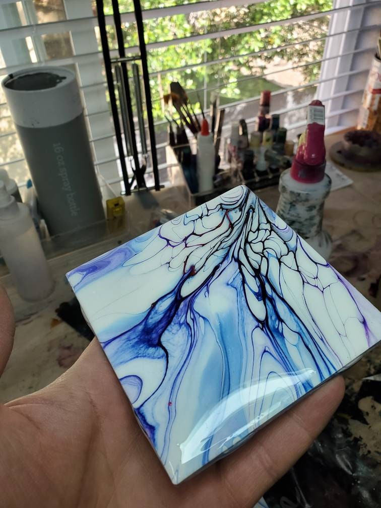 Acrylic Pour Coasters - Etsy