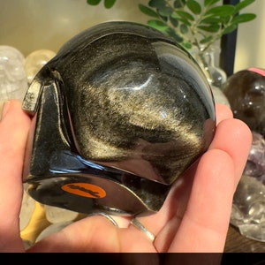 Amazing Gold Sheen Obsidian Skull - Etsy