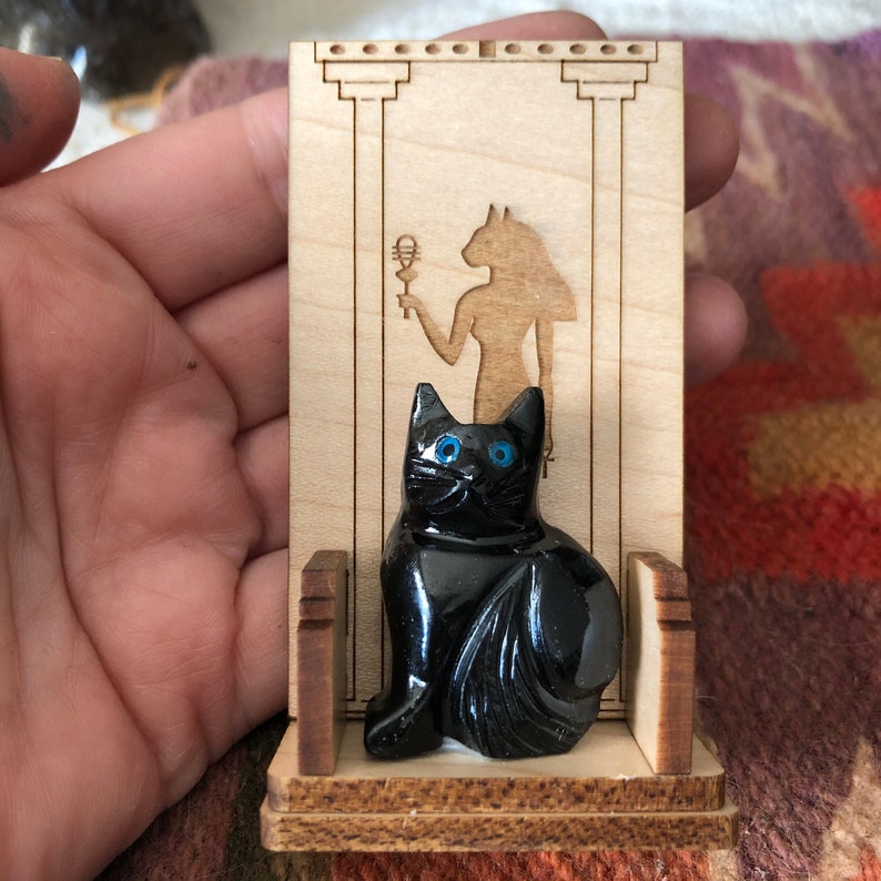 Bastet Altar with Onyx Cat | Etsy