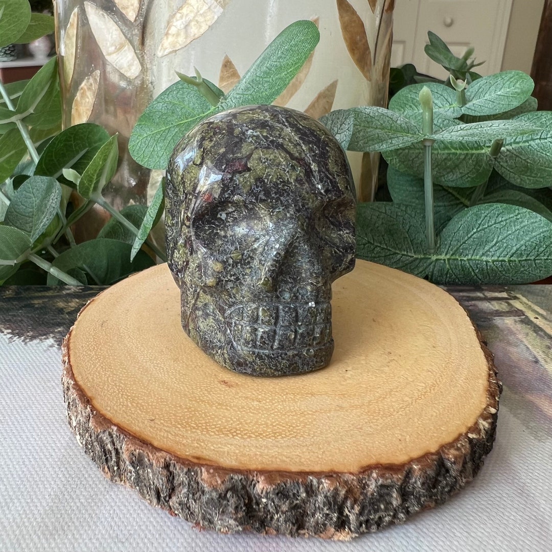 Sweet Brazilian Dragon's Blood Jasper Crystal Skull - Etsy