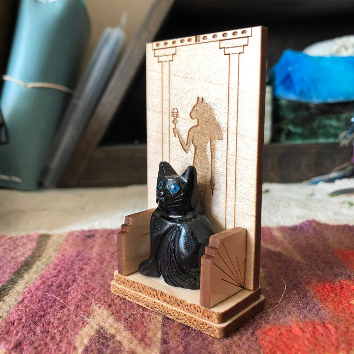 Bastet Altar with Onyx Cat | Etsy