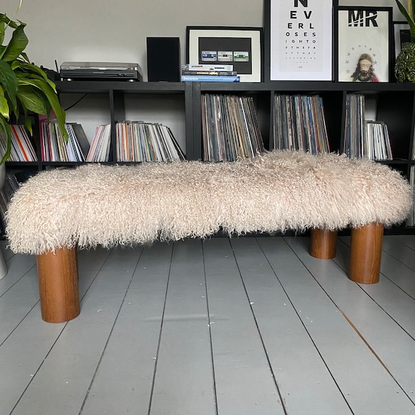 Sheepskin Bench - Etsy