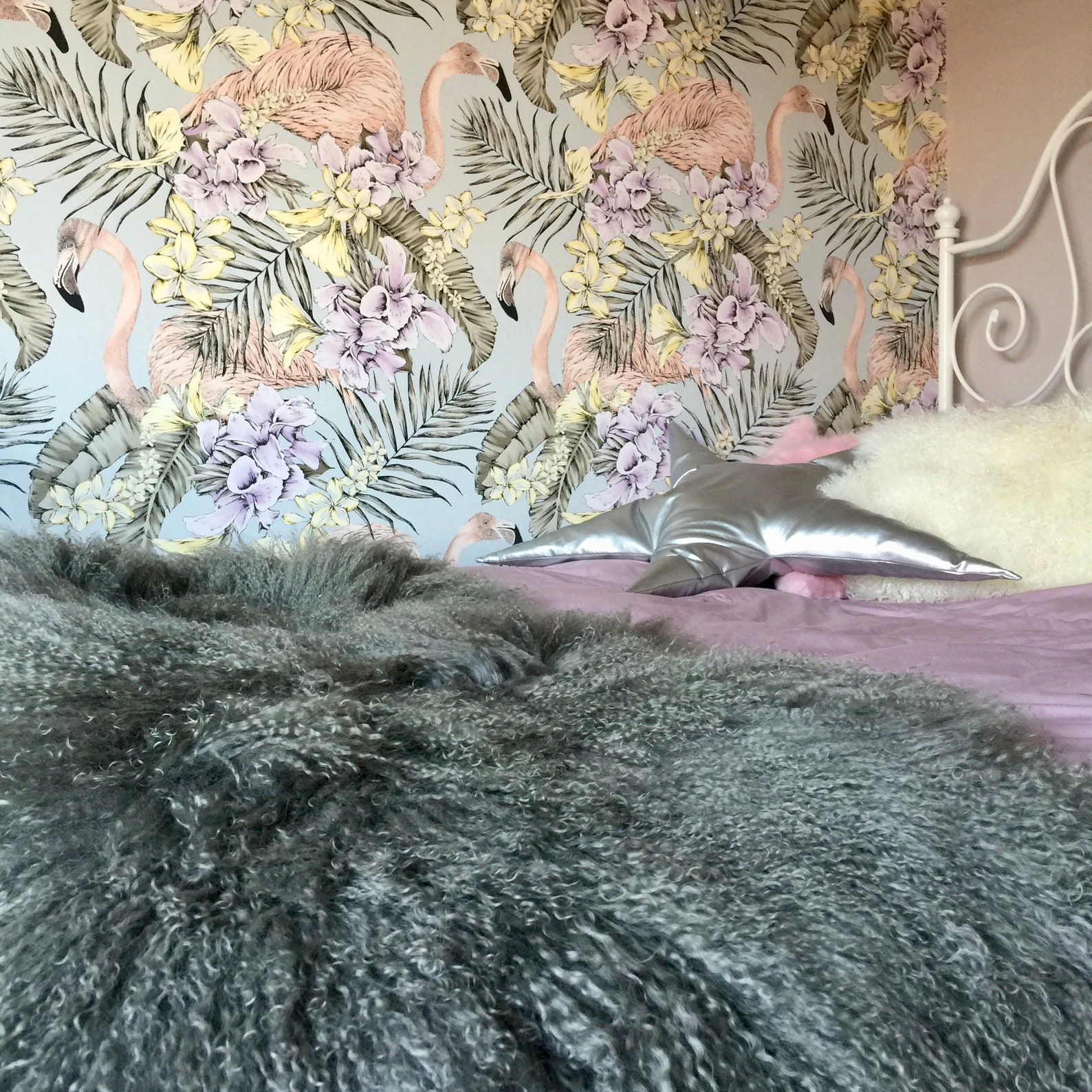 Mongolian Sheepskin / Tibetan Lamb Luxury Throw / RUG in GREY - Etsy