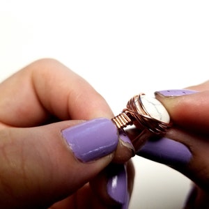 Simple Wire Wrap Ring Tutorial | Easy Wire Wrap Cabochon Ring Tutorial | by Bobi Jo Gilman - Etsy