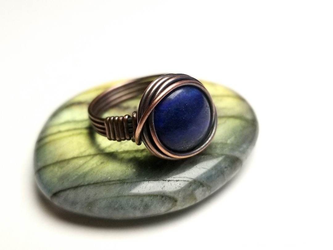 Simple Wire Wrap Ring Tutorial | Easy Wire Wrap Cabochon Ring Tutorial | by Bobi Jo Gilman - Etsy