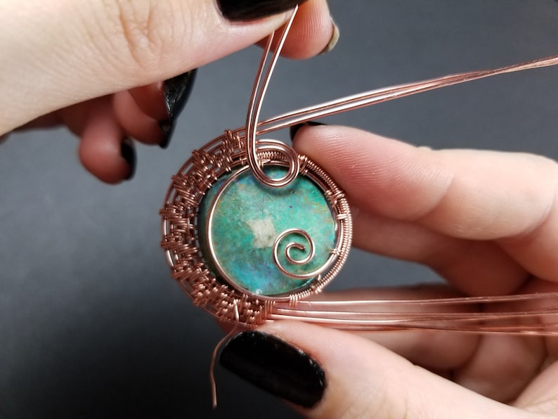 Wire Wrap Cabochon Tutorial | Sun and Moon Pendant | How to Make a Wire ...