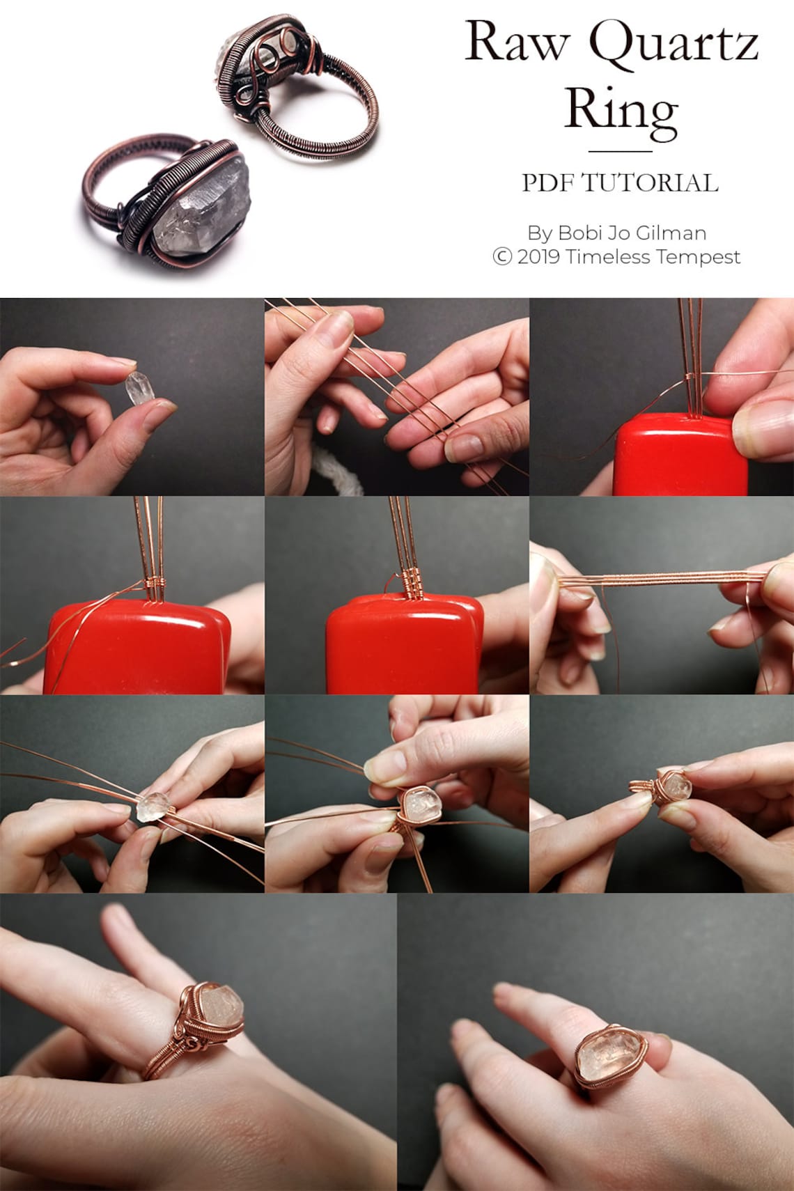 Wire Wrap Tutorial Wire Wrap Crystal Ring Tutorial - Etsy