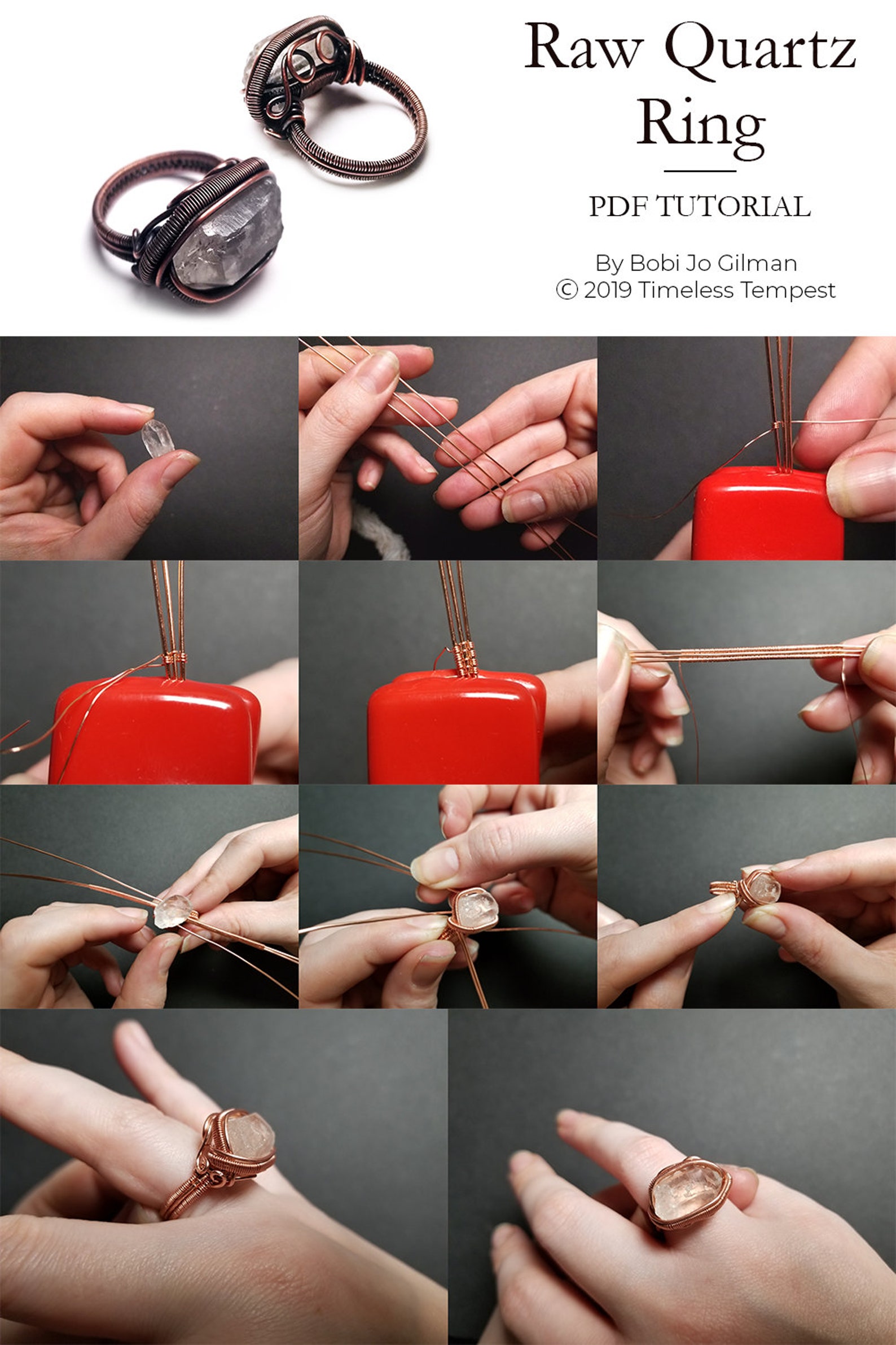 Wire Wrap Tutorial Wire Wrap Crystal Ring Tutorial - Etsy