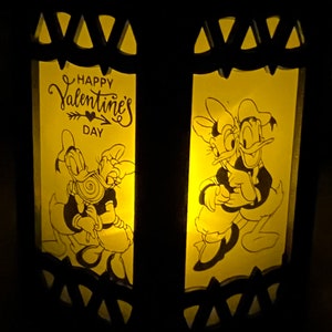 Valentine's Donald and Daisy Duck Battery-operated Plastic Mini Lantern ...