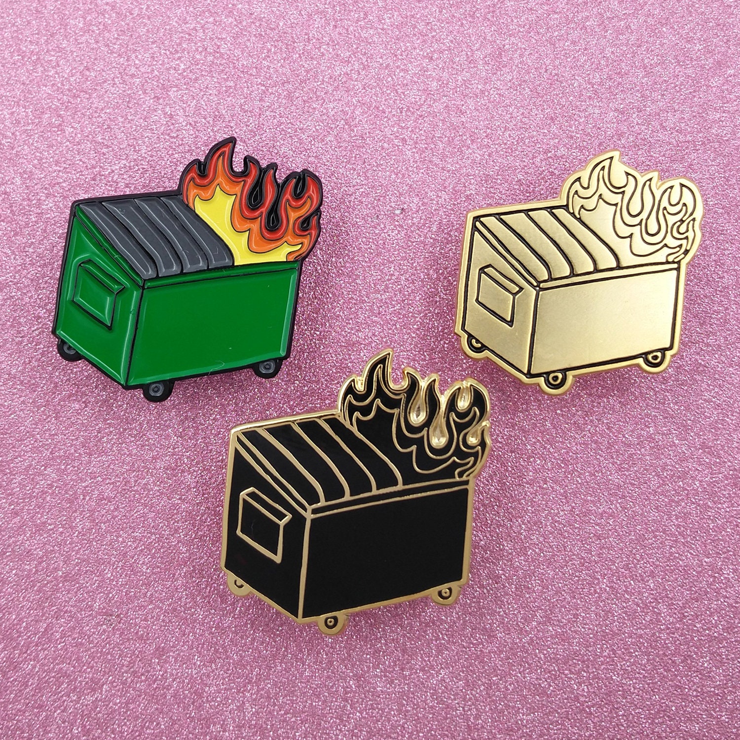 Dumpster Fire Enamel Pin | Etsy UK