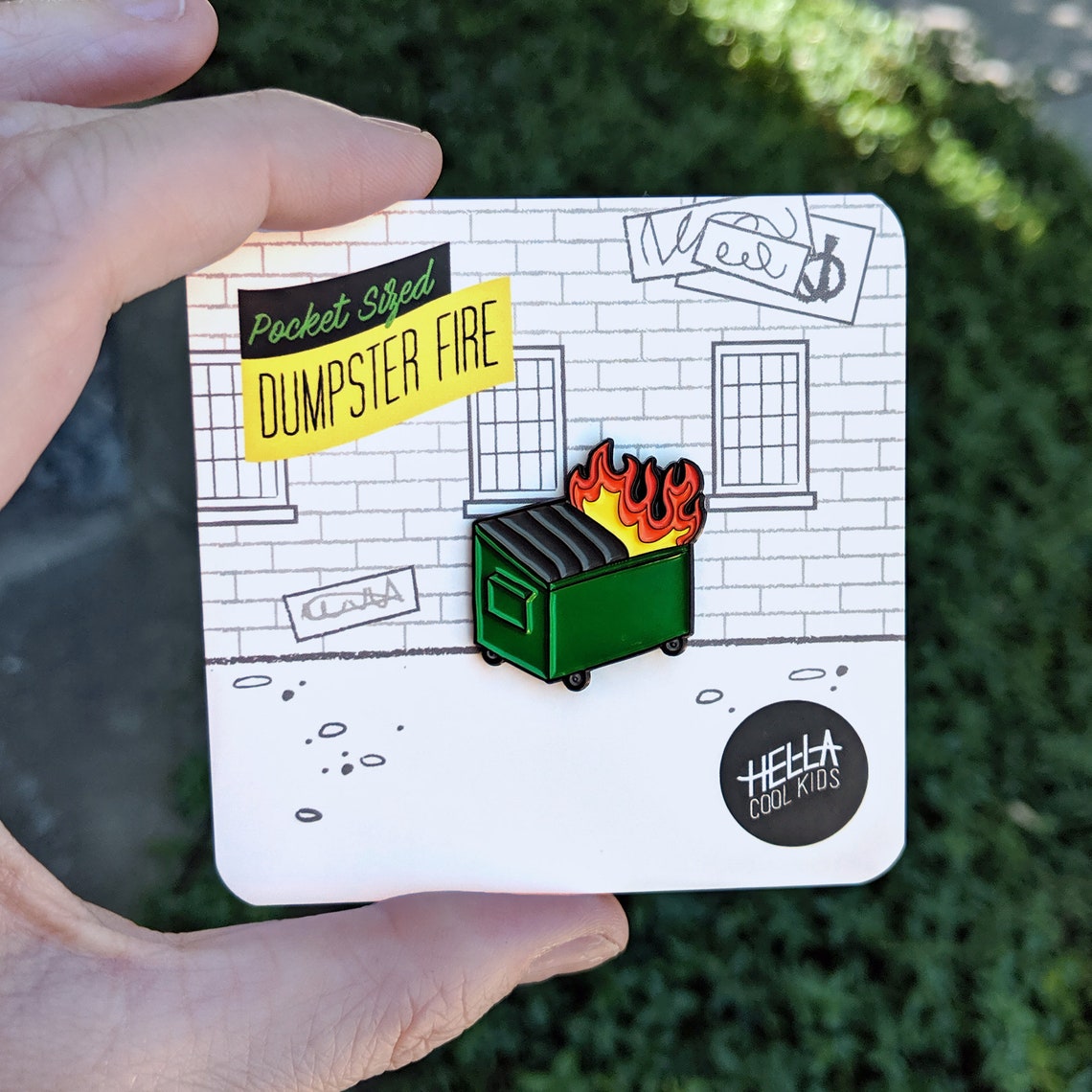Dumpster Fire Enamel Pin | Etsy UK