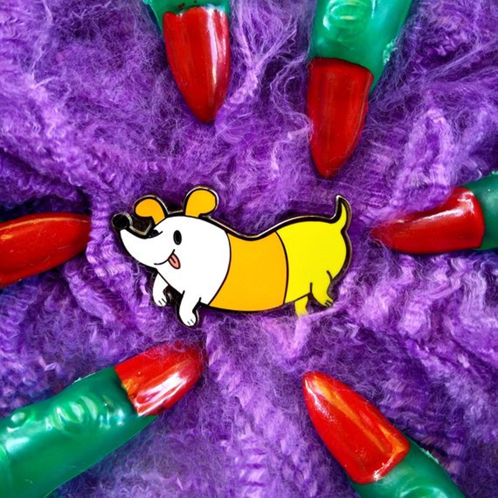 Candy Corn Dog Hard Enamel Pin - Etsy