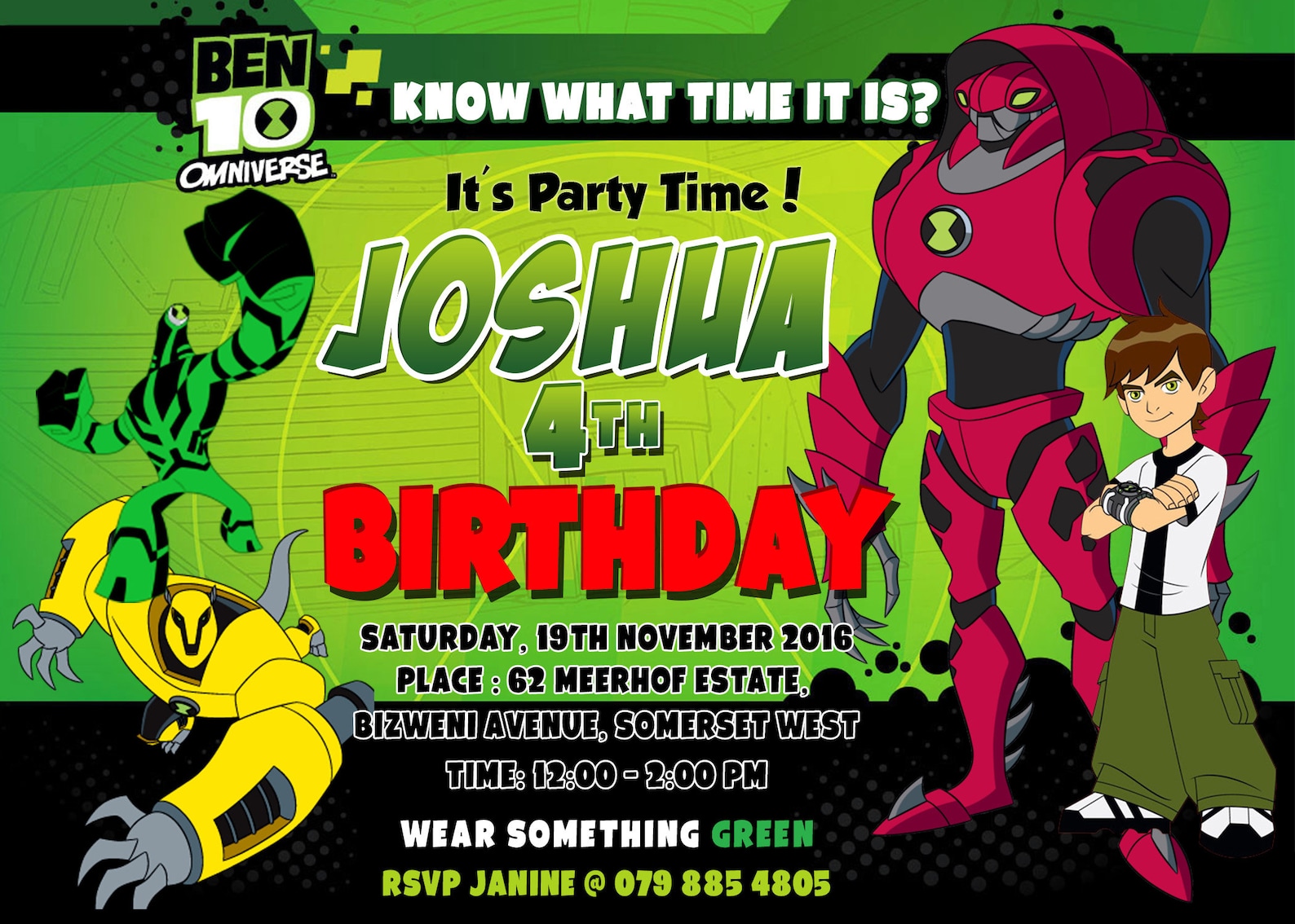 Ben10 Invitations, Ben10 Invitation, Ben10 Invitation, Ben10birthday ...