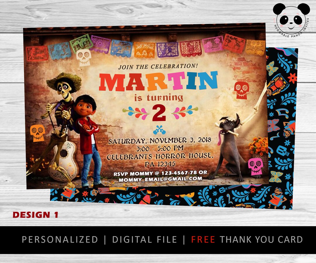 Coco Invitation, Coco Birthday Invitation, Coco Party, Coco Movie ...