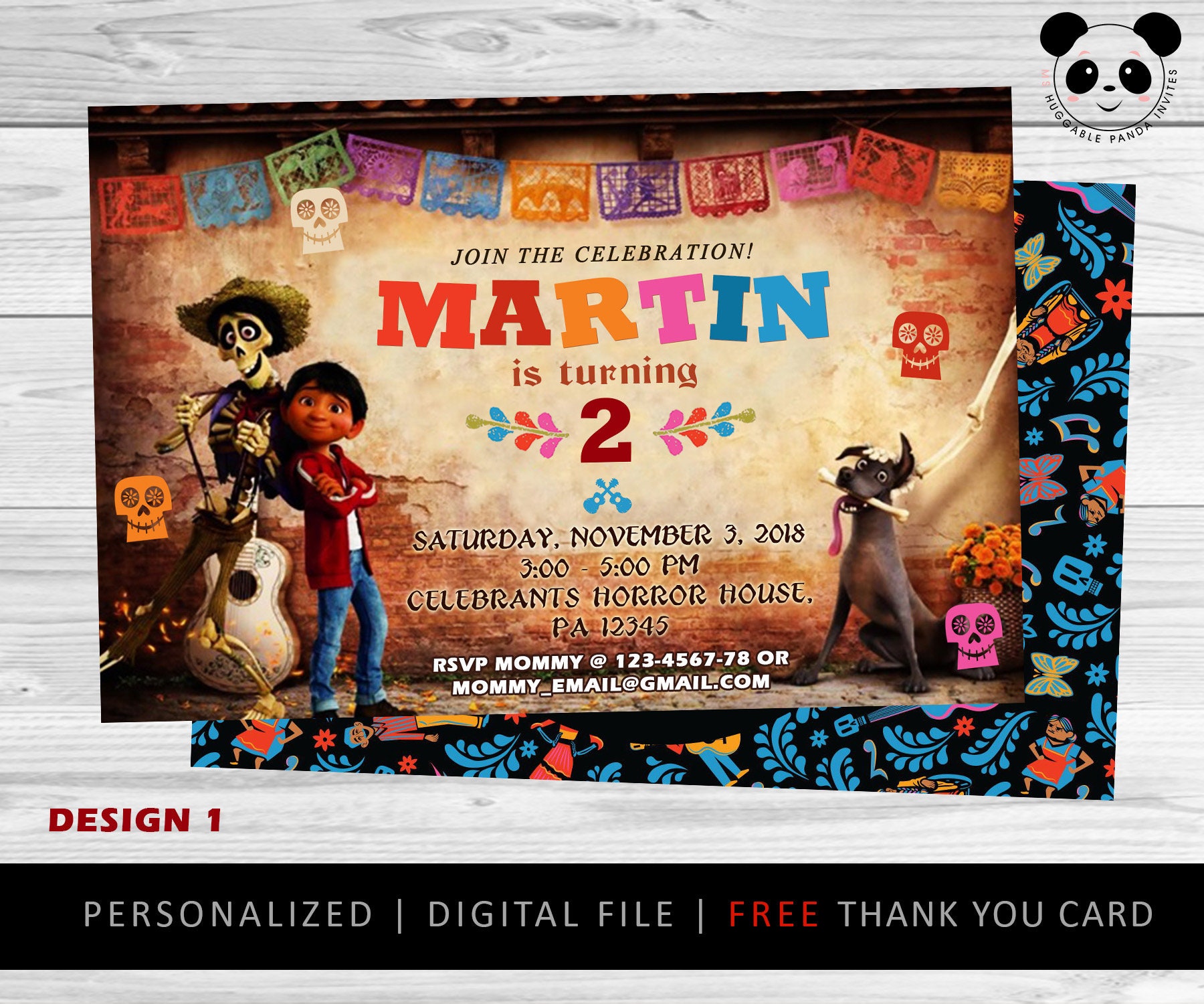 Coco Invitation, Coco Birthday Invitation, Coco Party, Coco Movie ...