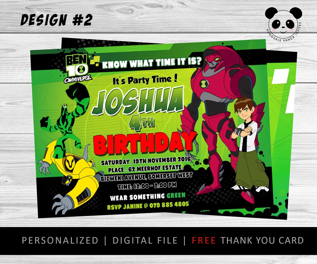 Ben10 Invitations, Ben10 Invitation, Ben10 Invitation, Ben10birthday ...