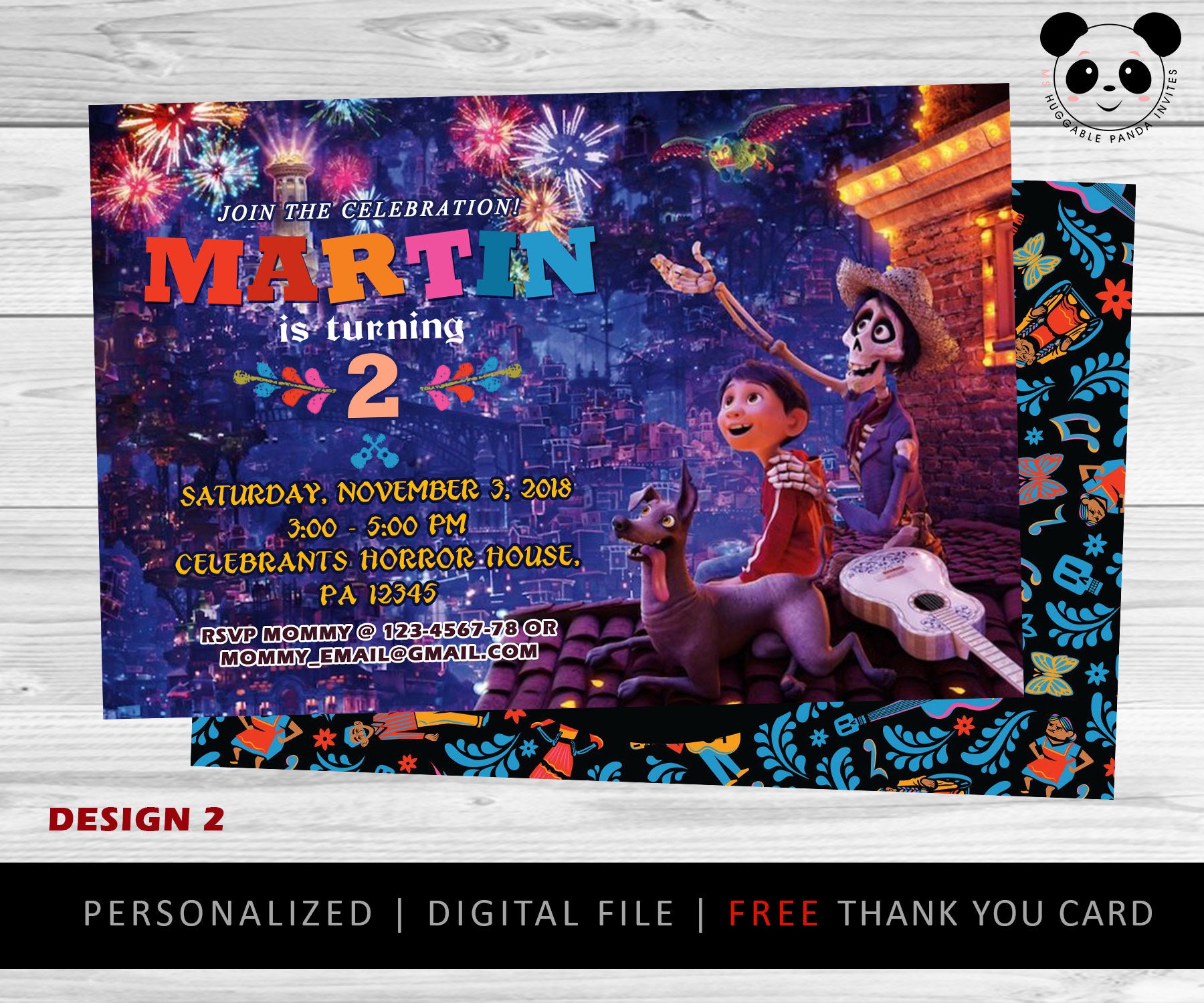 Coco Invitation, Coco Birthday Invitation, Coco Party, Coco Movie ...