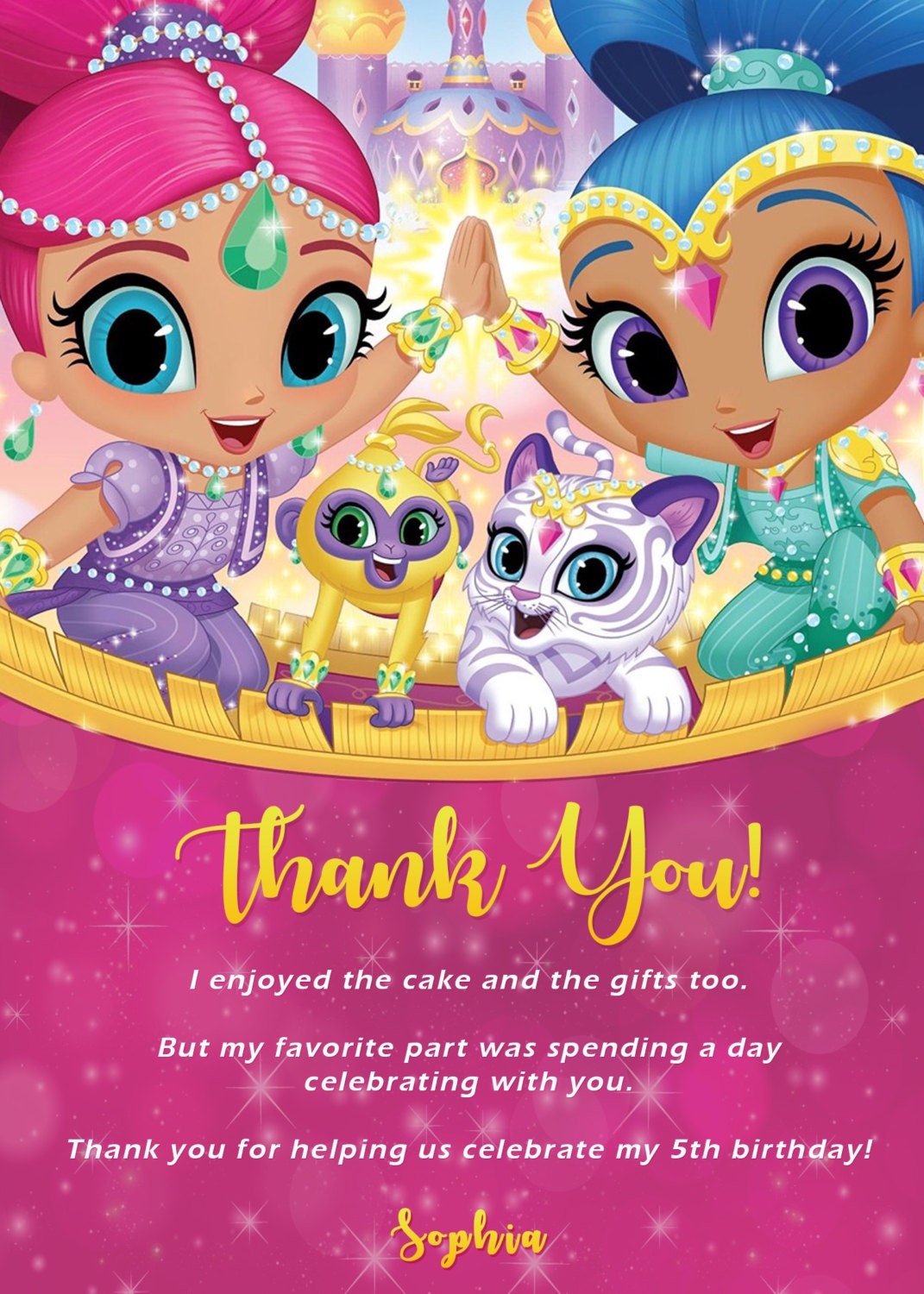 Shimmer and Shine Invitation, Shimmer and Shine Birthday, Shimmer and ...