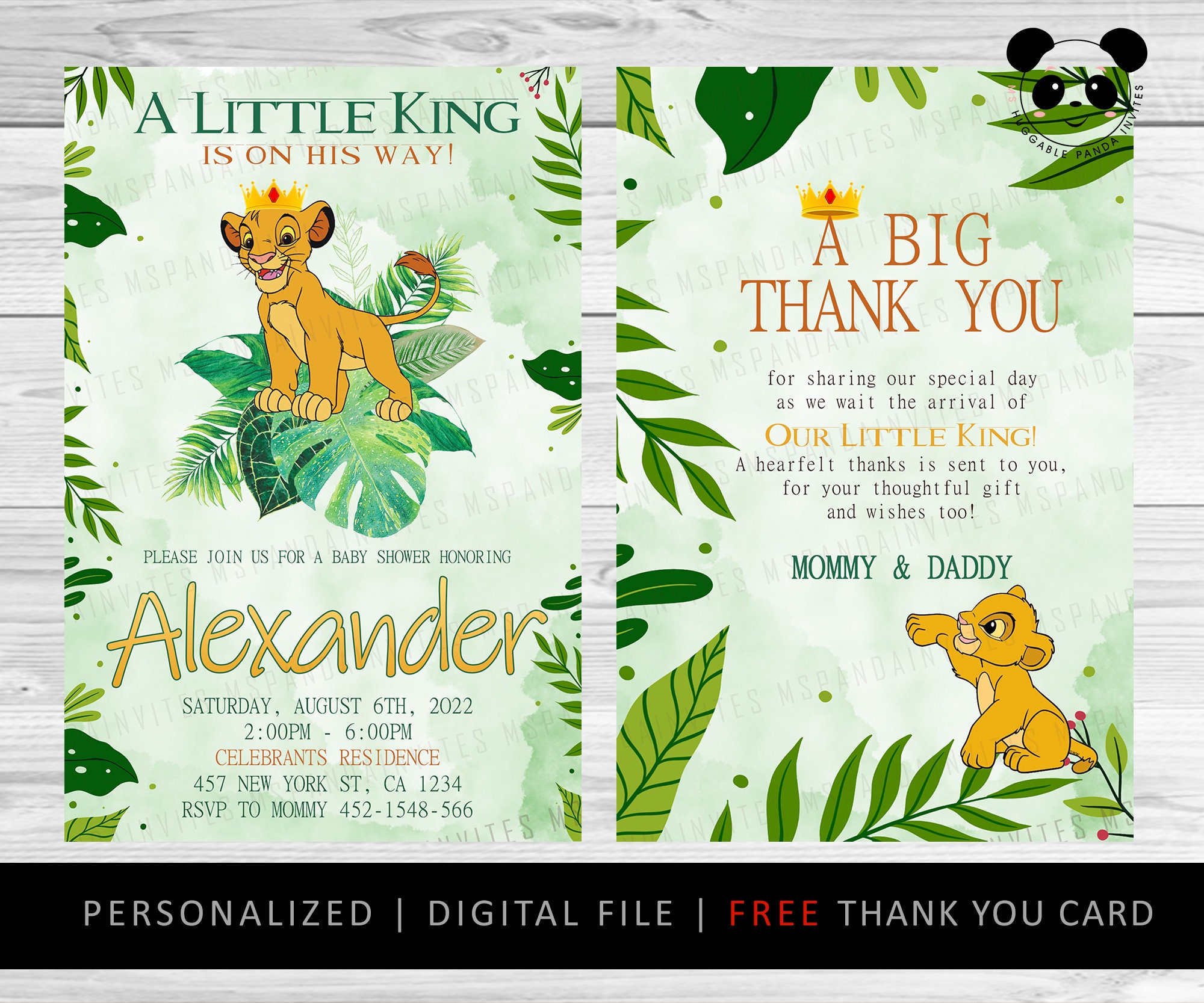 Plantillas De Invitaciones Imprimibles Del Rey León