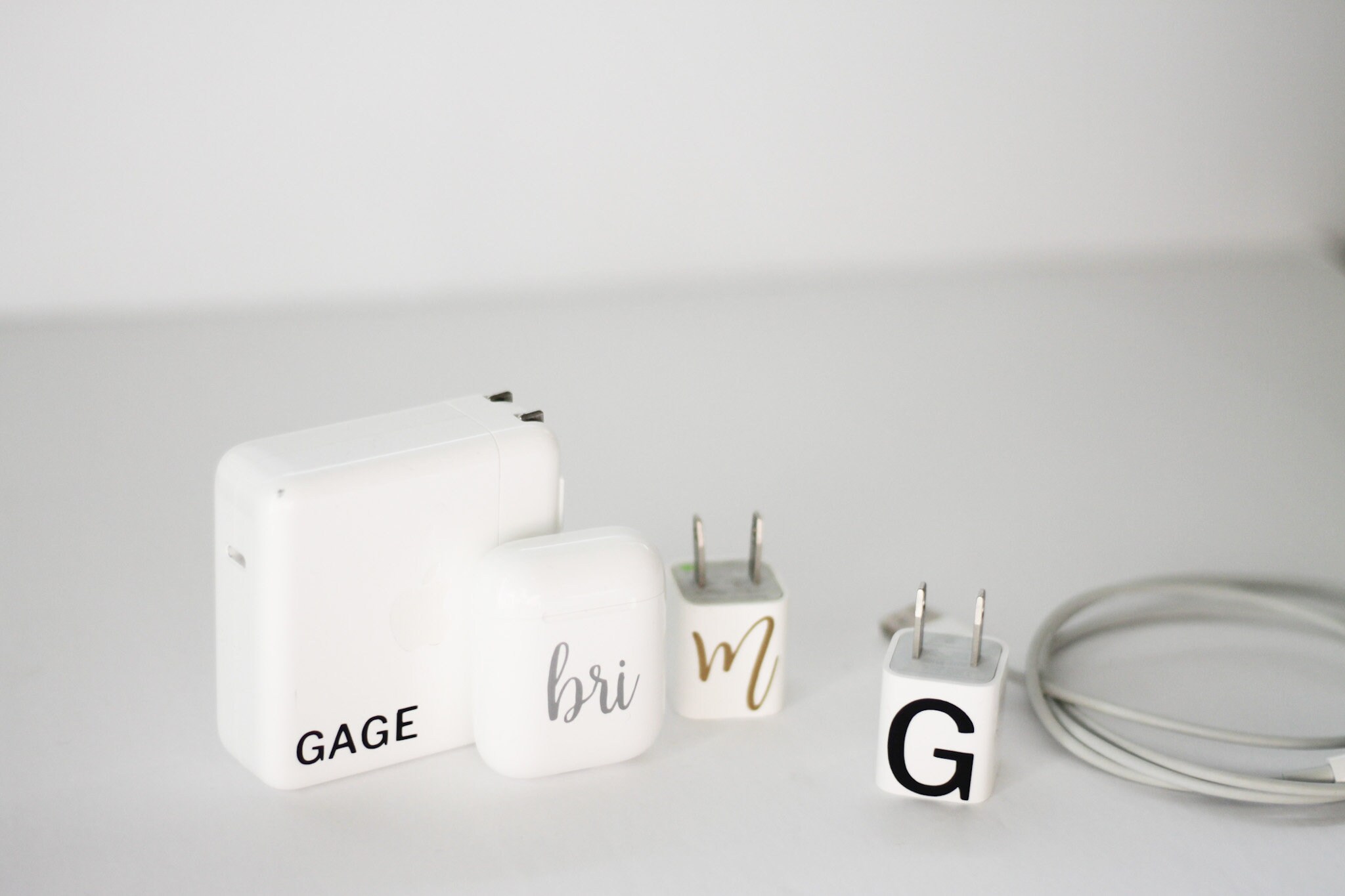 Personalized Phone Charger/airpod Case/monogrammed iPhone Charger ...