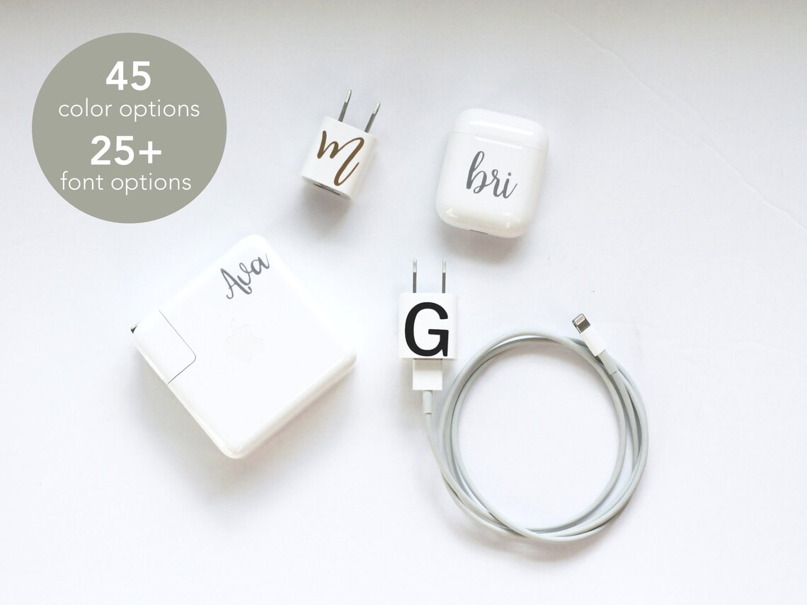 Personalized Phone Charger/airpod Case/monogrammed iPhone Charger ...