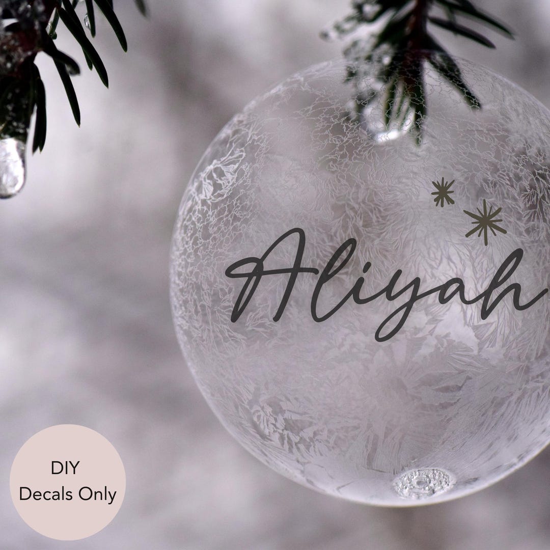 Personalized Christmas Ornament Decals: DIY Wedding & Anniversary ...