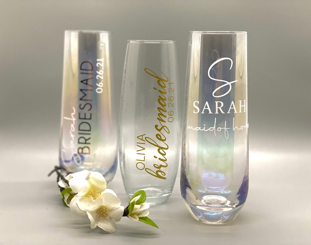 Custom Bridal Party Glass Decals - Etsy