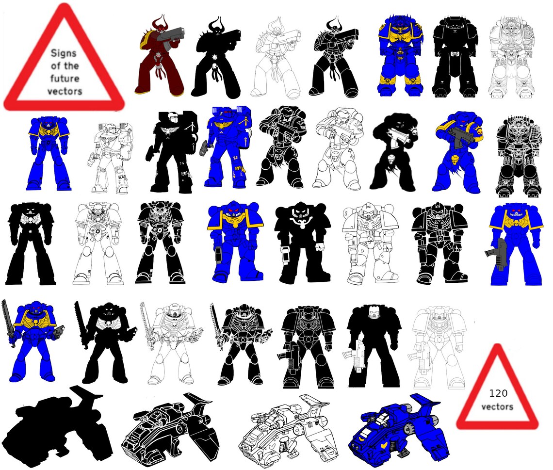 120 Warhammer 40k vectors. SVG files. adeptus astartes files. | Etsy